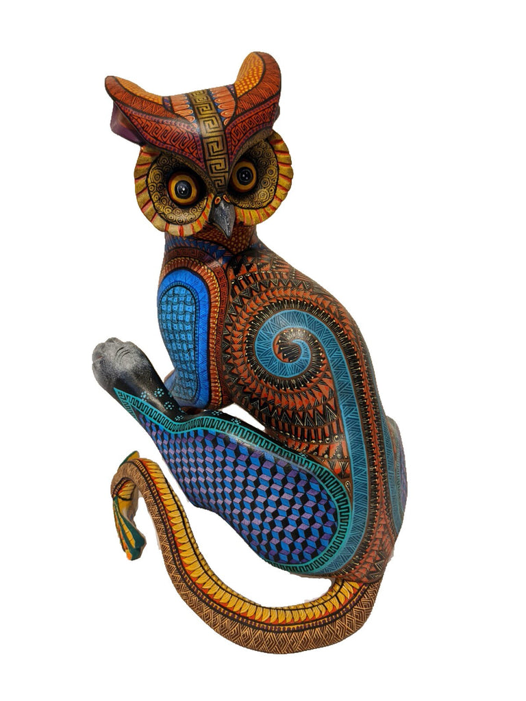Alebrije Owl Figurine, Handmade Home Decor, Fine Folk Art of Oaxaca Me ...