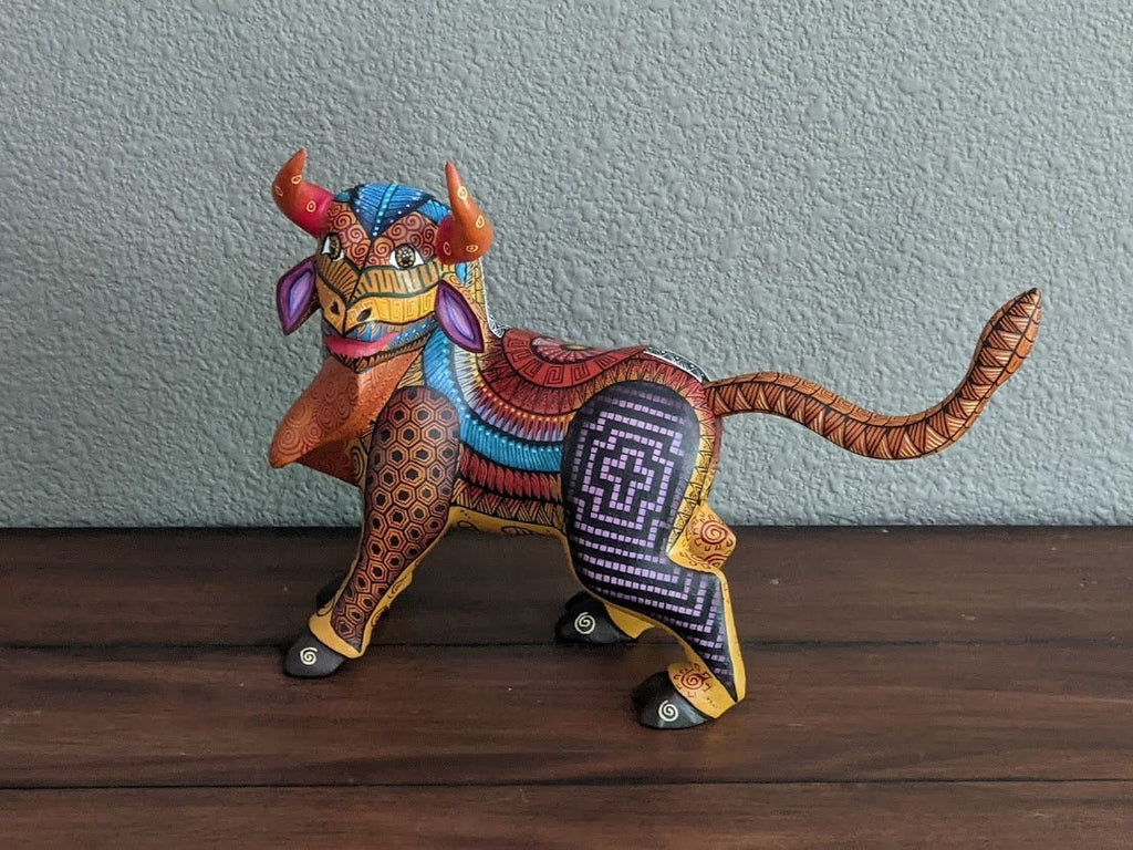 Bull Alebrije, Oaxaca Mexico Folk Art, Handmade Home Decor, Original W ...