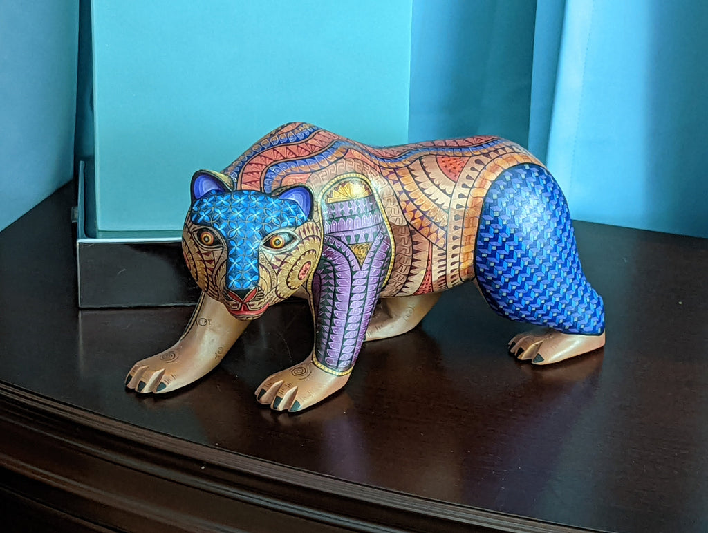 Bear Alebrije Art, Handmade Home Decor, Folk Art from Oaxaca Mexico, O ...